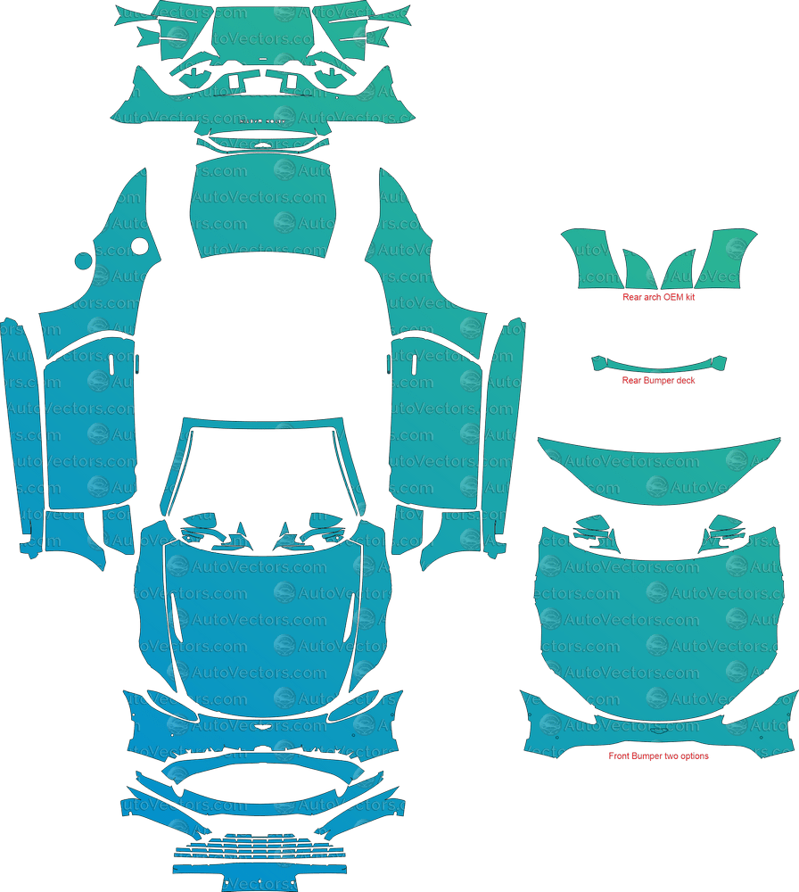 Aston Martin Vantage V8 Roadster 2021 Convertible Pre-Cut PPF Templates ...
