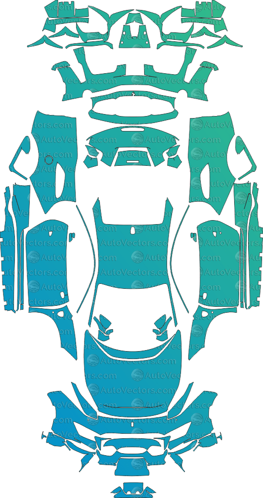 Ferrari 488 Pista Pre-Cut PPF Templates digital instant download ...