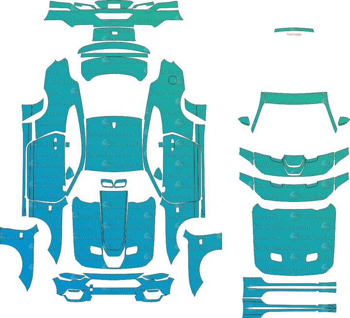 Ford Mustang Mach 1 Pre-Cut PPF Templates digital instant download ...