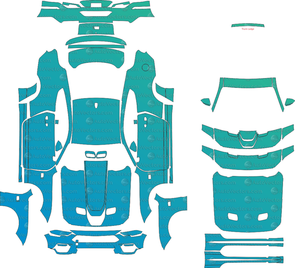Ford Mustang Mach 1 Pre-Cut PPF Templates digital instant download ...