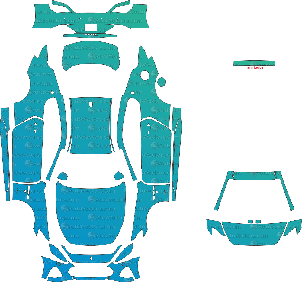 Maserati GranTurismo Sport (From 2018) Coupe Pre-cut Pattern Templates ...
